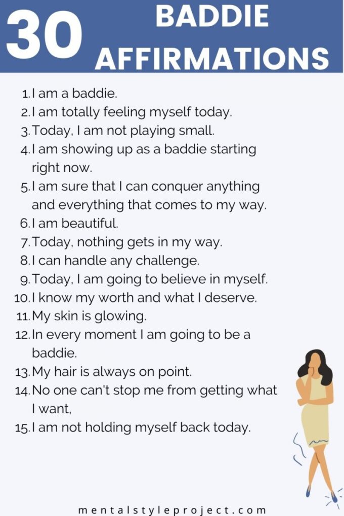 30+ Positive Baddie Affirmations To Slay Everyday - MSP